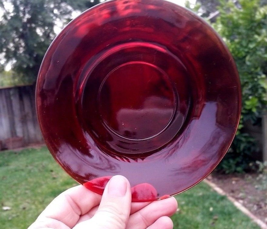 Ruby Red 6" Saucer | eBay
