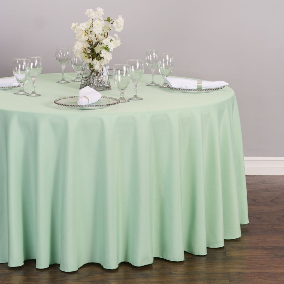 LinenTablecloth 108 in. Round Polyester Tablecloths, 33 Colors! | eBay