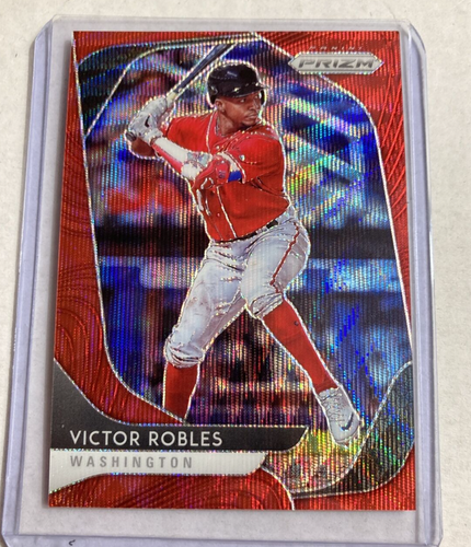 2020 Panini Prizm #182- VICTOR ROBLES Red Wave Prizm Parallel SP #'d 70 ...