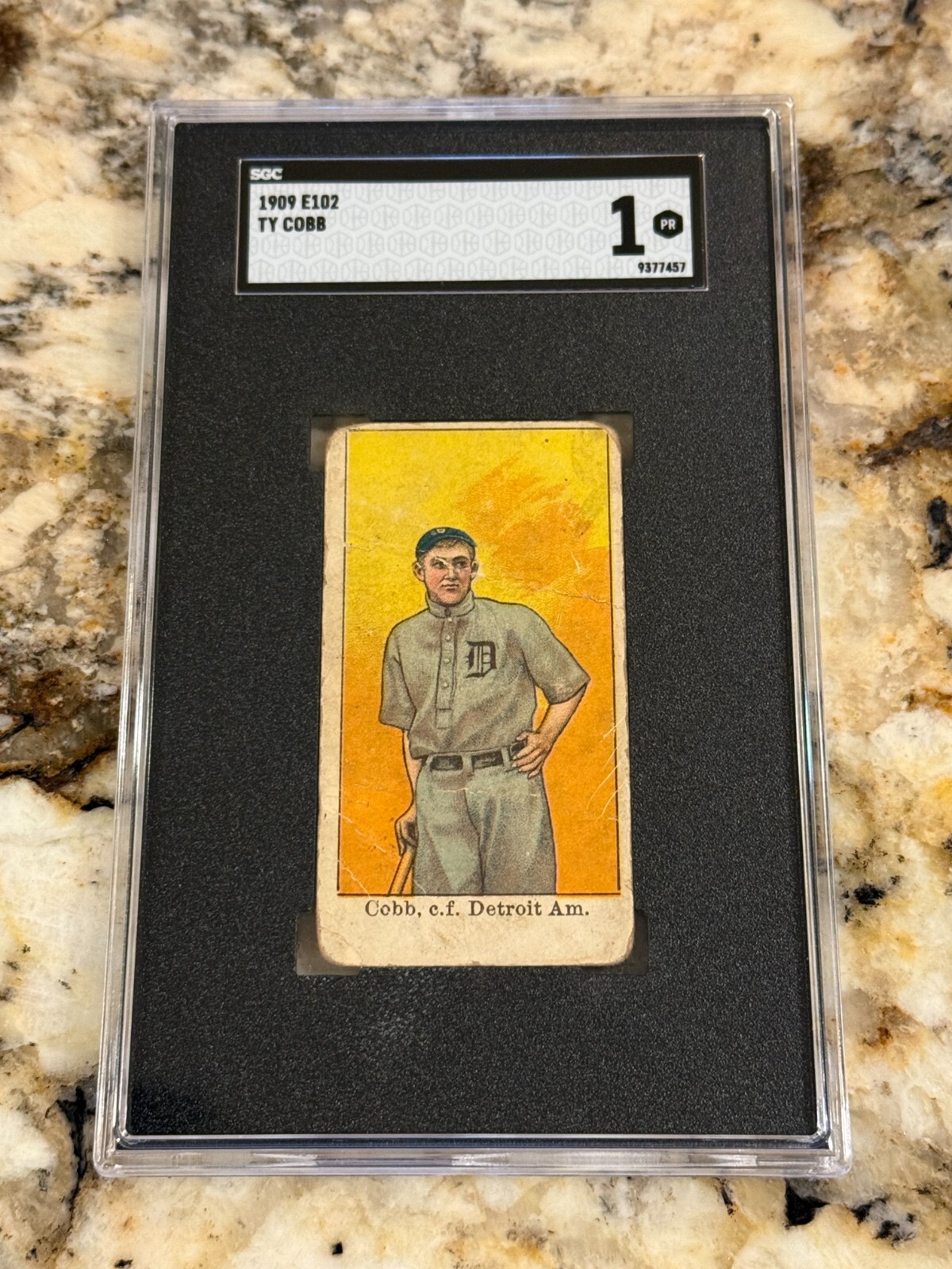 Ty Cobb Tobacco Rookie Card 1908 - 1909 E102 Freshly Graded Well ...