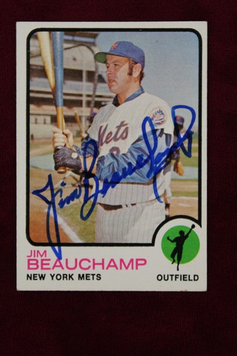 1973 Topps Jim Beauchamp Signed Card #137 Ex+ Mets | eBay