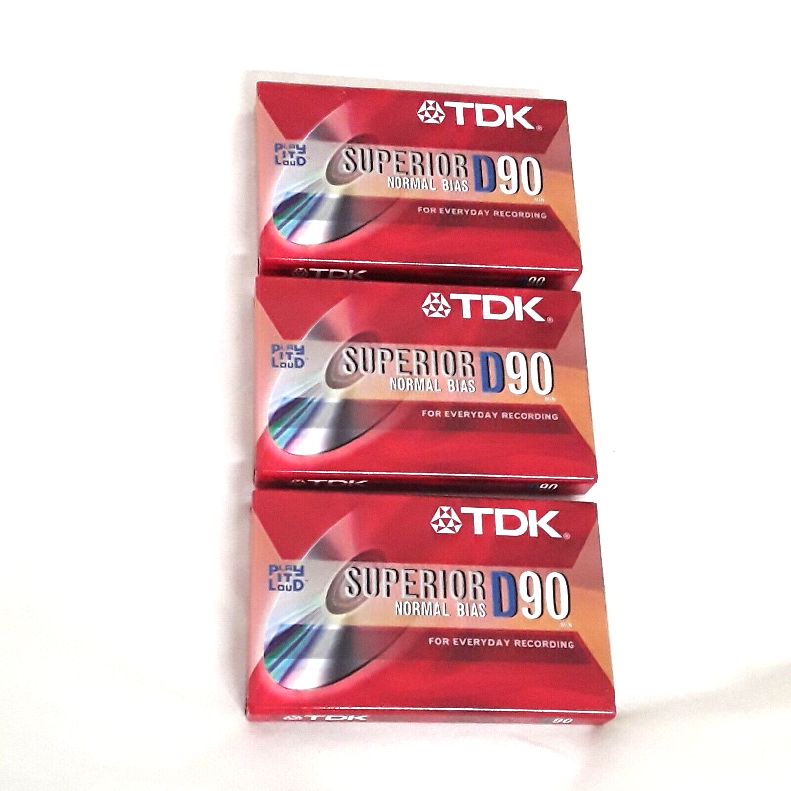 TDK Superior D90 Normal Bias Cassette Tapes Lot of 3 Blank Cassettes ...