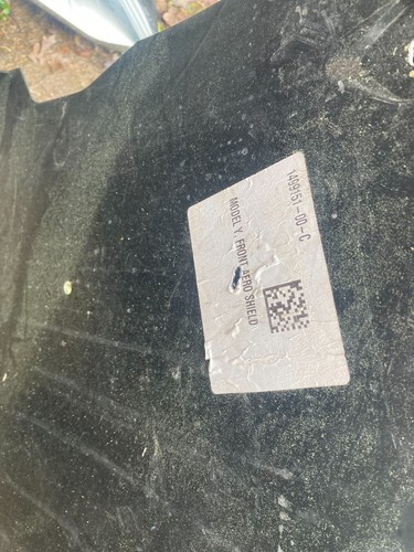 Tesla Model 3/Y Front Cover Liner Aero Splash Shield 2020-2023 1499151 ...