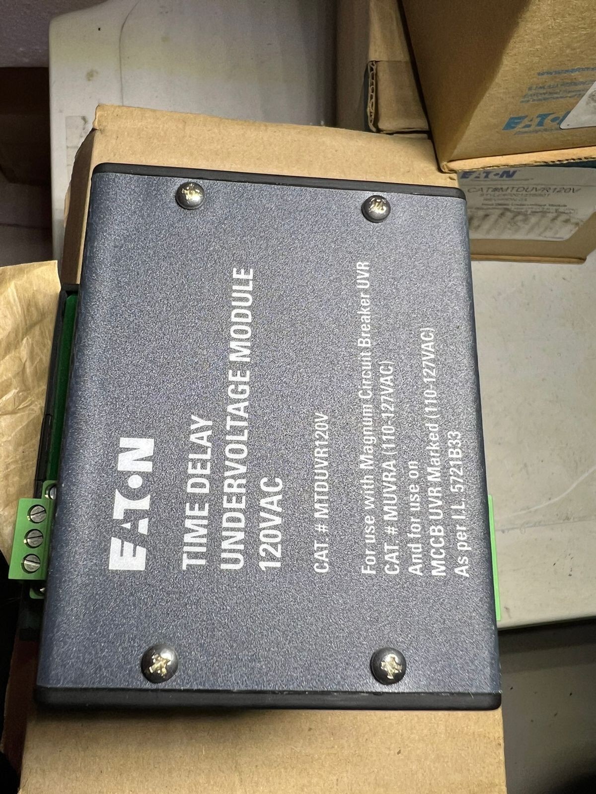 Eaton MTDUVR120V Time Delay Undervoltage Trip Unit 120vac for sale ...