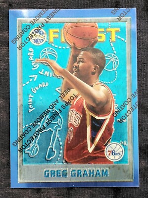1995-96 TOPPS FINEST Greg Graham #52 with PROTECTIVE COATING - MINT ...