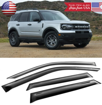 Front Rear Window Visor Vent Rain Wind Guard Shade For 21-Up Ford ...