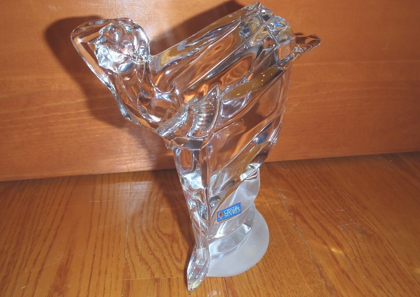 Cristal De Sevres ~ Crystal Dancer Ice Figure Skater Bust Statue Figure ...