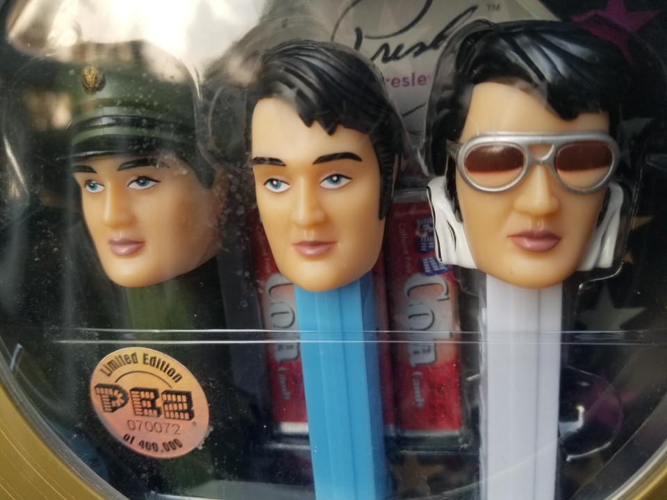 NEW Elvis Presley Pez Dispenser 2007 Collector Set W/ Music CD Limited ...