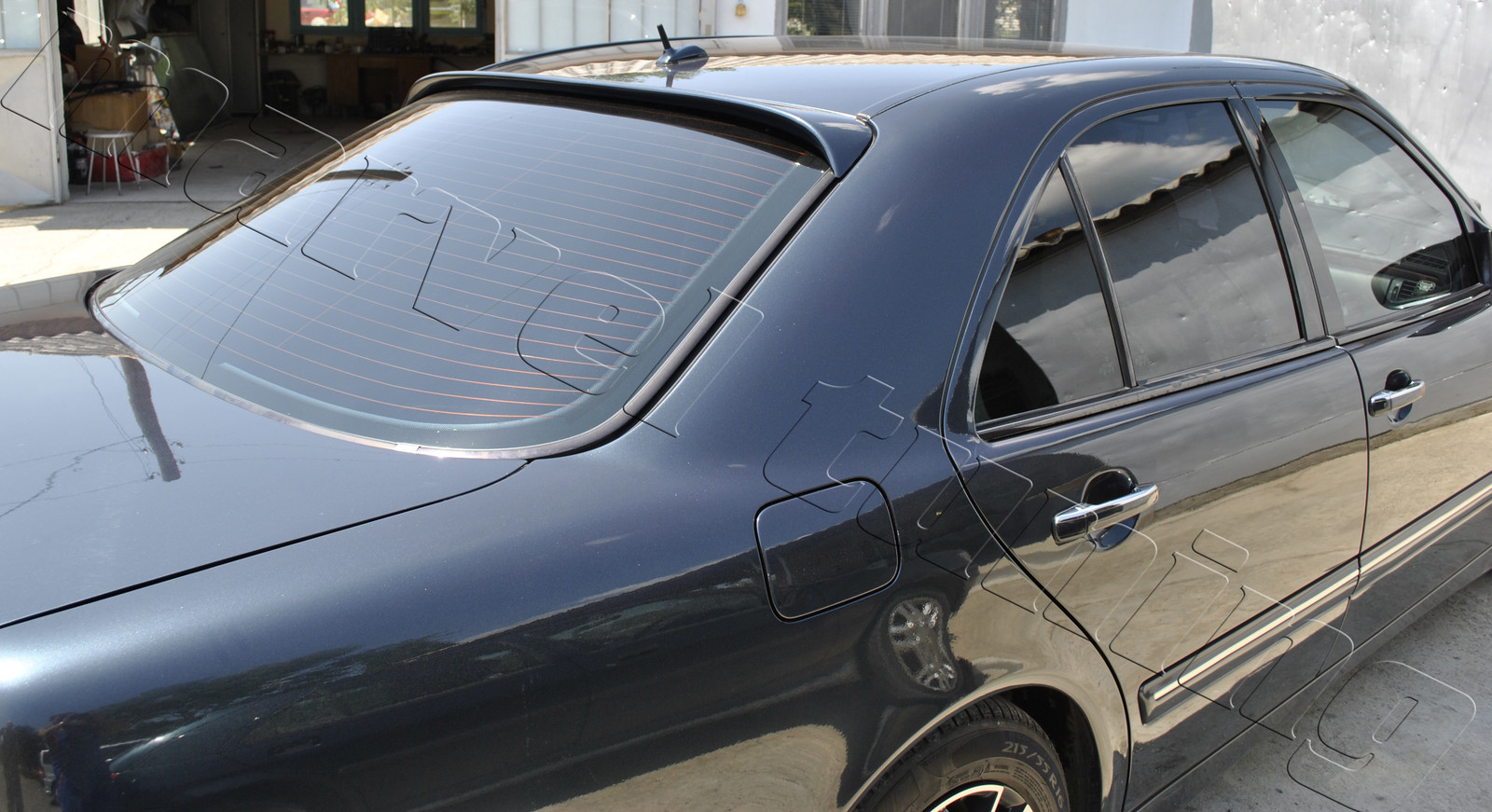 REAR WINDOW SPOILER Mercedes Benz E-Class W210 ROOF EXTENSION SUN GUARD ...