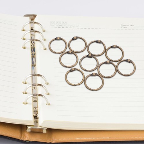 50pcs Book Binding Rings: Openable Index Card Binder Rings - Hinged ...