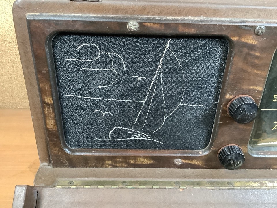 RARE 1941/1942 Zenith Model 6G601L ~ Portable Radio Sailboat Clipper ...