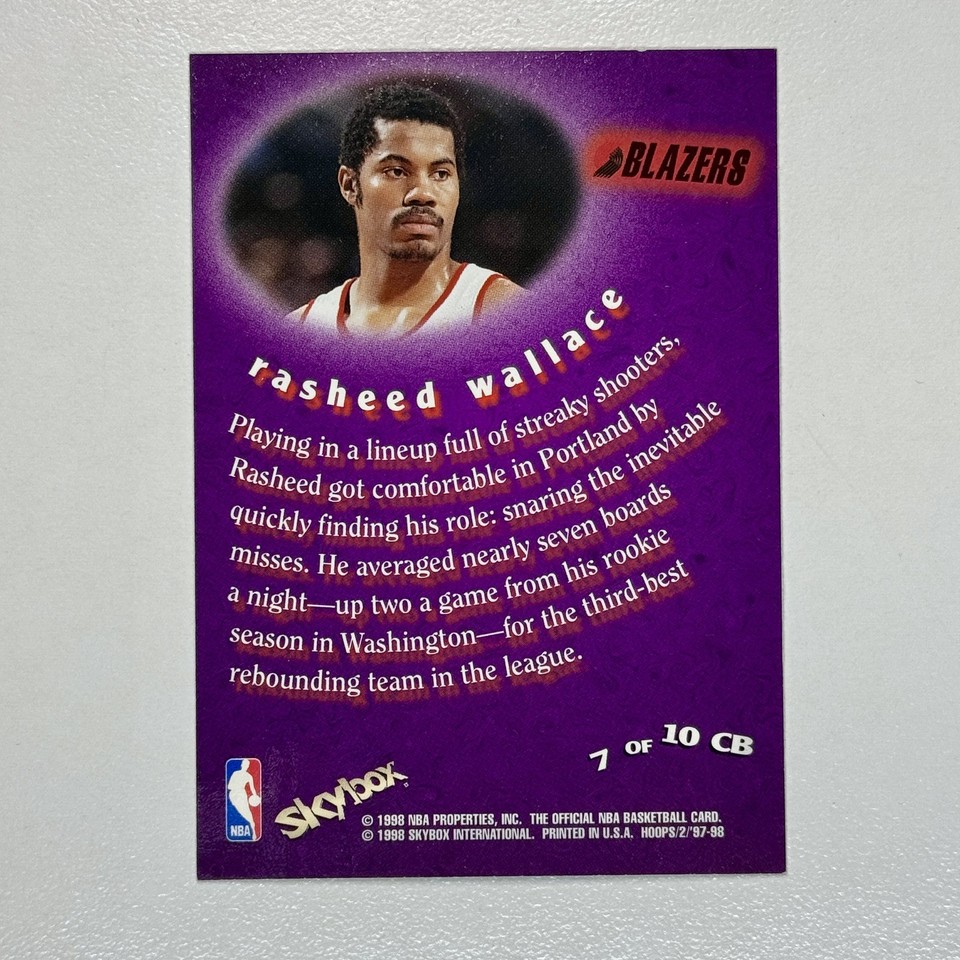 1997-98 NBA Hoops - Chairman of the Board #7 CB Rasheed Wallace | eBay