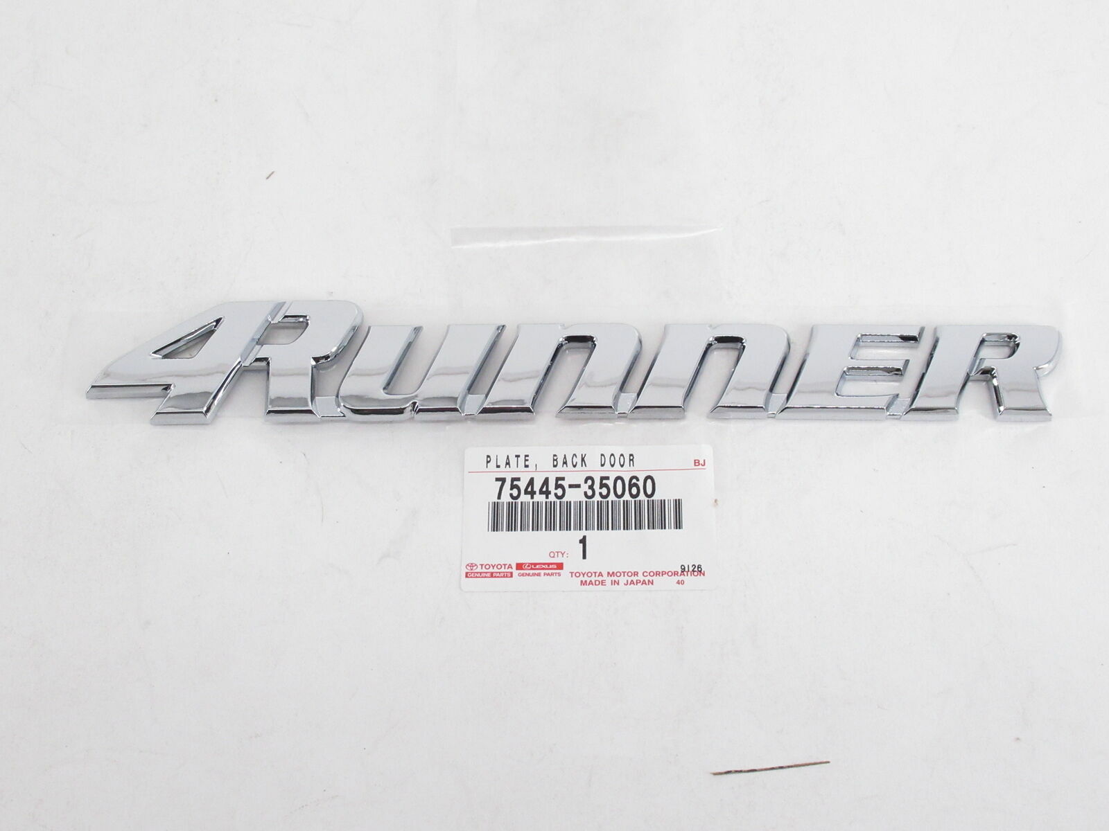 Toyota 75445-35060 "4RUNNER" Rear Trunk Emblem Nameplate Badge Ornament ...