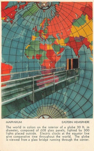 Mapparium Inside Out Glass Globe Eastern Hemisphere Boston,MA Vtg ...