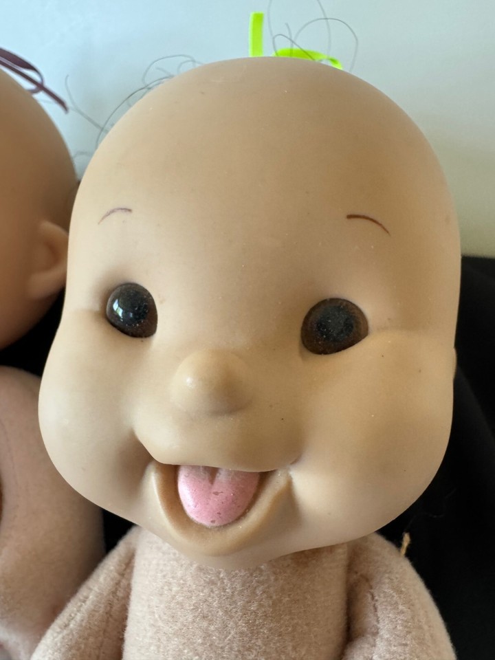 2 COD Cuddle On Delivery Baby Doll Tyco Purple Eyes 1996 Diaper Red ...