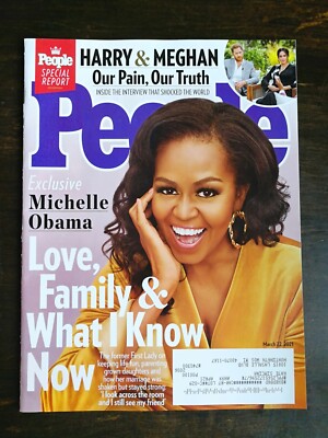 People Magazine MARCH 22 , 2021 MICHELLE OBAMA - Harry & Meghan - J | eBay