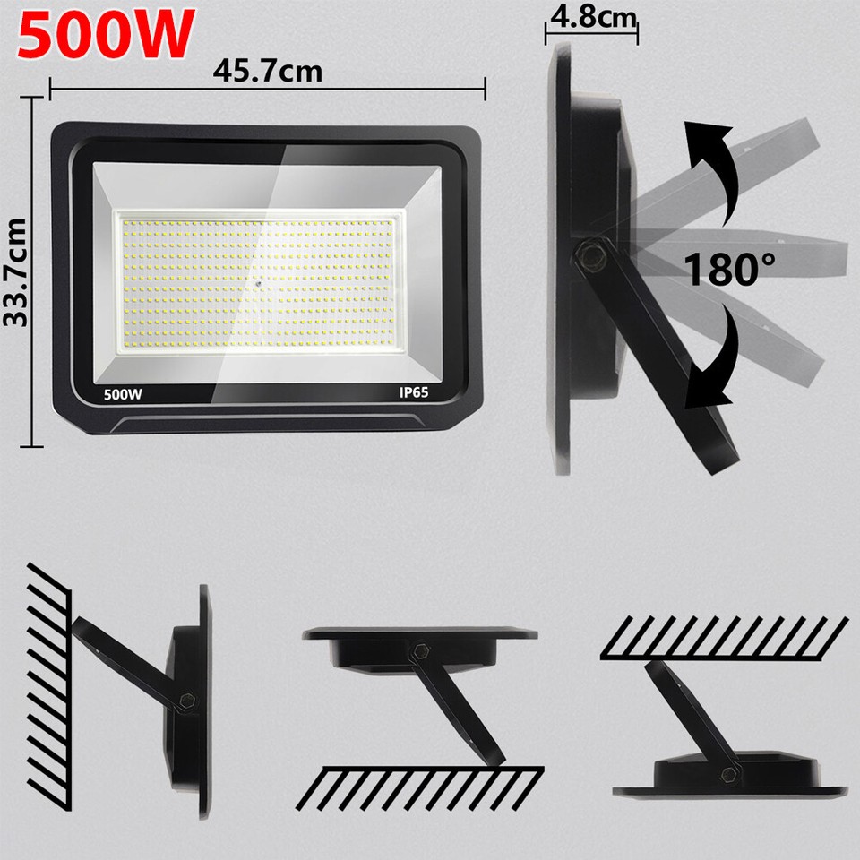 LED Flood Light 10W-500W Garden Outdoor Lamp Yard Security Spotlight ...