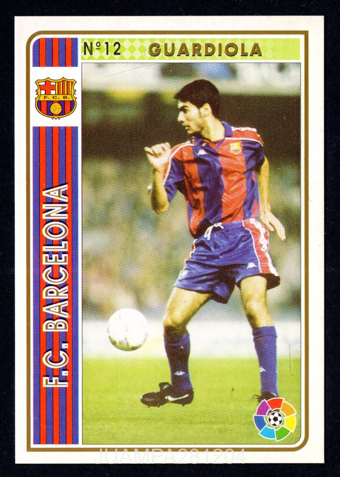 JOSEP PEP GUARDIOLA #12 FC BARCELONA 1994/95 CROMO MC MUNDICROMO LA ...