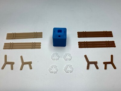 G scale Bench kit mixed with Recycle Can, Platform Accessories ...