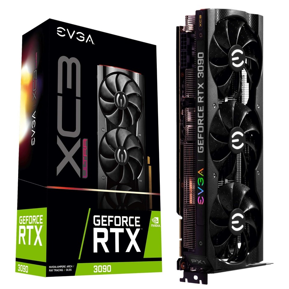 EVGA RTX 3090 XC3 ULTRA (24G-P5-3975-KR) 24GB GDDR6X GPU Complete in ...