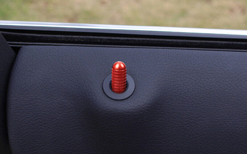 Inner Door Lock Down Bolt Trim 4PCS For Mercedes-Benz GLK 2009-2015 Red ...