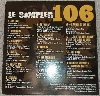 LE SAMPLER ROCK HARD N° 106 ( CD COMPIL FORMAT SINGLE ) - C17 - | eBay
