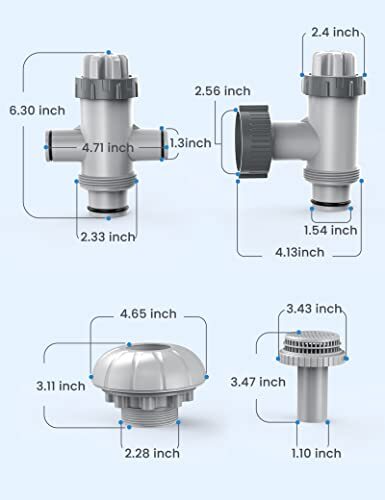 Above Ground Swimming Pool Inlet & Outlet Water Replacement Parts Kit ...