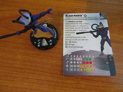 DC HEROCLIX NOTORIOUS RARE BLACK MANTA 034 SUICIDE SQUAD WITH CARD | eBay