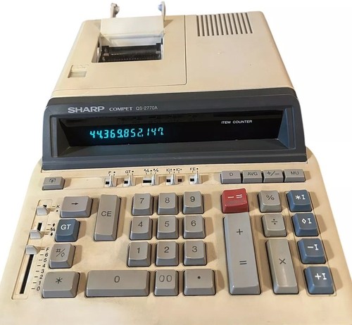 Sharp Compet QS-2770A Electronic Calculating And Printing Machine ...