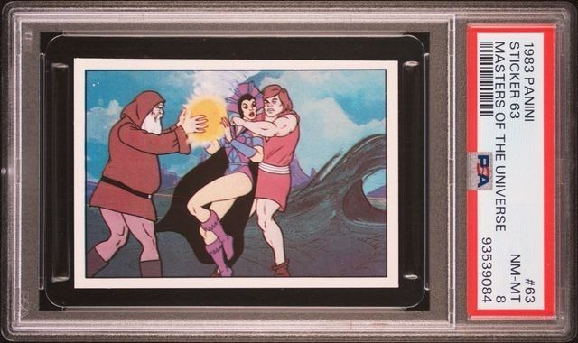 1983 Panini He-Man Masters of the Universe MotU Sticker #63 PSA 8 NM-MT ...