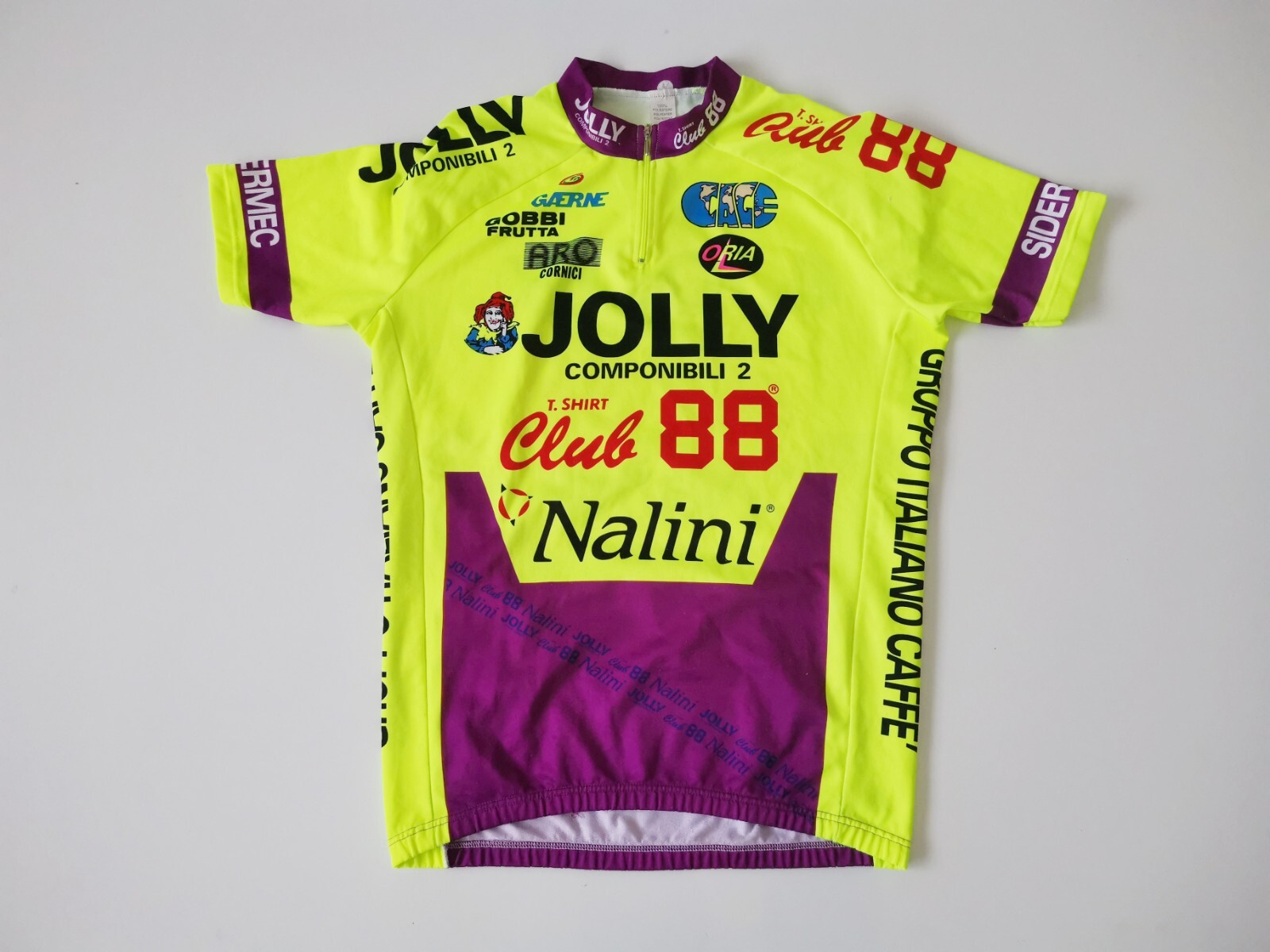 VINTAGE MEN'S NALINI CLUB 88 JOLLY JERSEY CYCLING RETRO YELLOW SIZE L ...