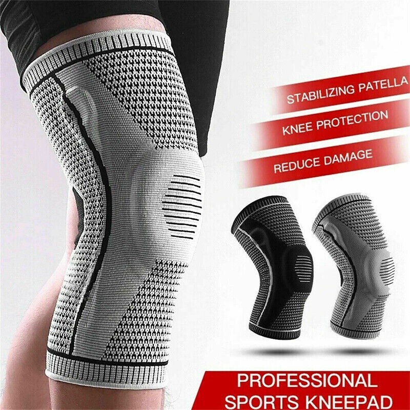 1 pair Knee Brace Knee Compression Sleeve Professional Sports Support Grey L | eBay Australia