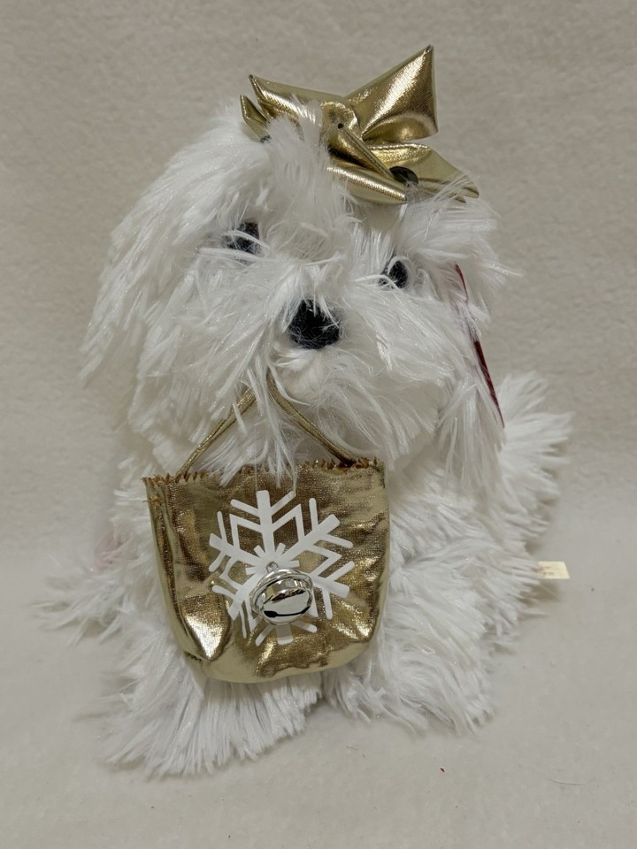 Dan Dee Christmas 8" Animated White Puppy Silly Wild Dancing Plays A ...