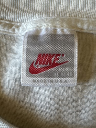 VTG Nike 90s Logo Tri Color single stitch XL Tri Color Spell Out T ...