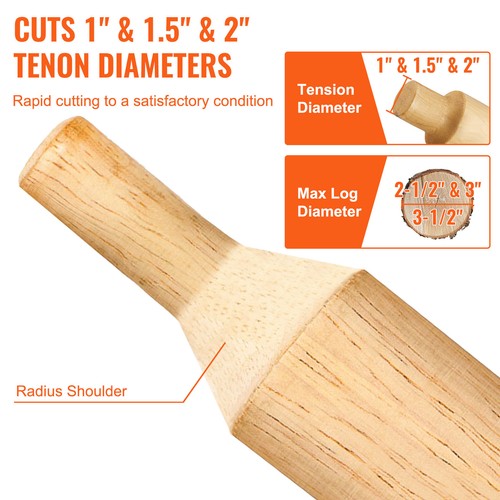Tenon Cutter Log Furniture Kit 1" & 1.5"& 2" w/ Straight Blade Home DIY ...