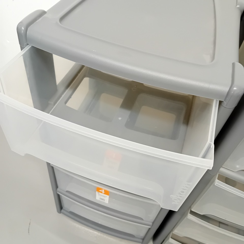 WHAM Plastic Pair of Grey Craft Storage Drawers 80 x 39 x 38cm | eBay UK