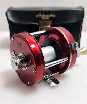 VIntage Abu Ambassadeur 5000 Reel 3 Screw Red Reel With Case Near Mint ...