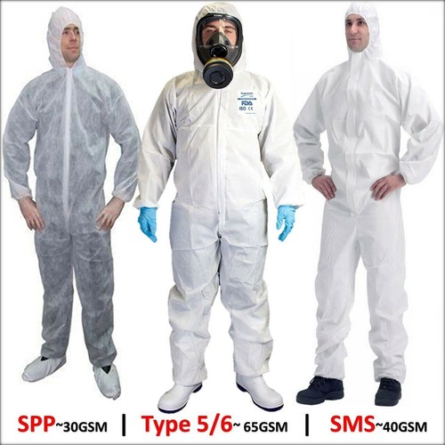 New Disposable Coveralls Suit Medical Protective PPE Overalls Men Women ...
