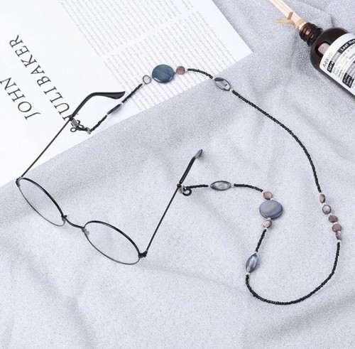 Grey fashion cord chain lanyard lace strap string eyewear reading ...