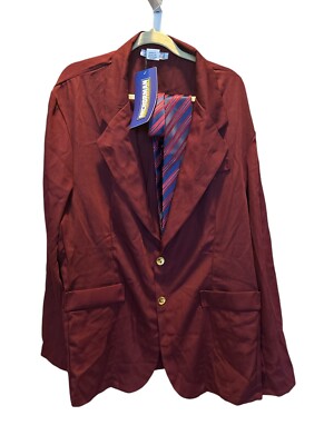 Adult Authentic Ron Burgundy Anchorman Costume No Pants Cosplay Wig Tie ...