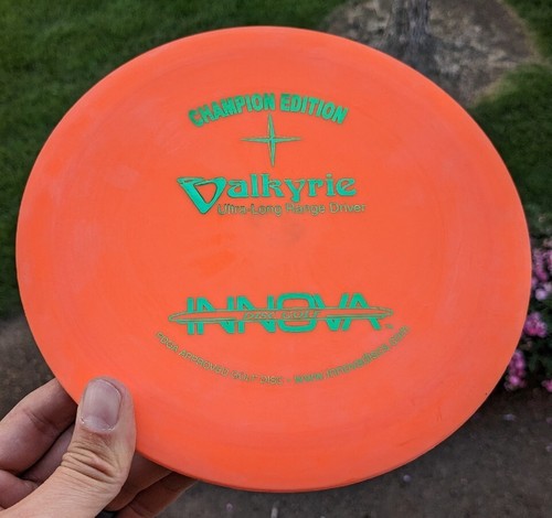 Rare Orange CE VALKYRIE Innova Disc Golf NEW 173g Valk PFN Champion ...
