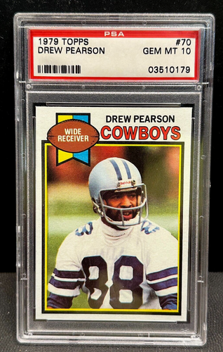 Drew Pearson 1979 Topps Football Card #70 PSA 10 GEM MT Cowboys POP 20 ...