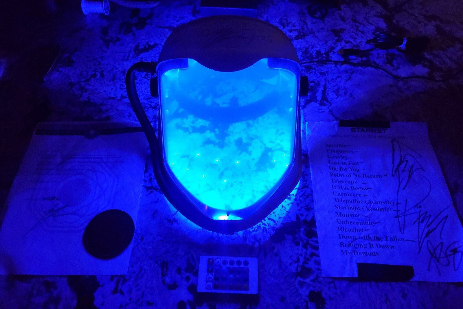STARSET signed space helmet Ltd. 1 of 2000 with logo patch | eBay
