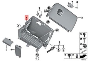 Genuine BMW X3 X4 M F25 F26 X3 18d 18i 20dX 20i Glove Box Housing ...