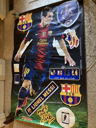 LIONEL MESSI FATHEAD WALL DECAL FC BARCELONA - USED - 45" X 77" TALL | eBay
