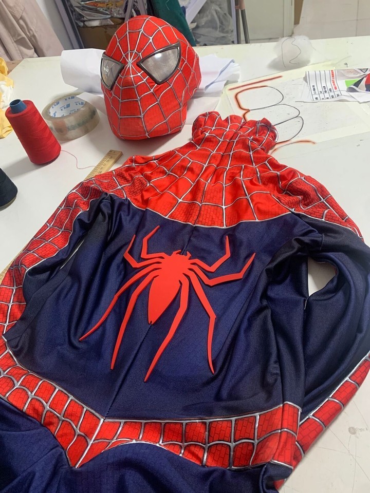 Original Toby Spiderman Stereo Coating Line Suit High Quality Polyester ...