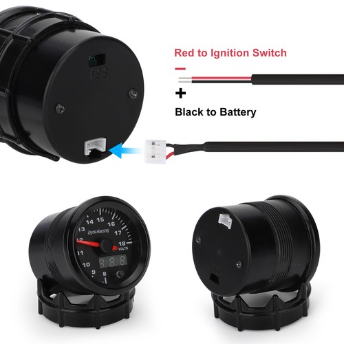 2" 52mm Mechanical 7 Colors Car Volt Voltmeter Voltage Meter Gauge 8 ...