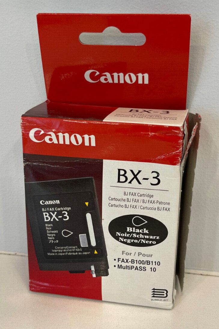New Genuine Canon BX-3 Black Ink Cartridge In OEM Packaging, | eBay