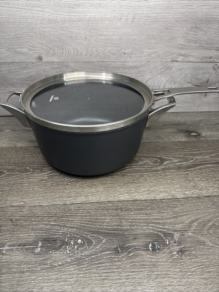 Calphalon Hard Anodised Premier Space Saving 6 QT 5.6L Stock Pot With ...