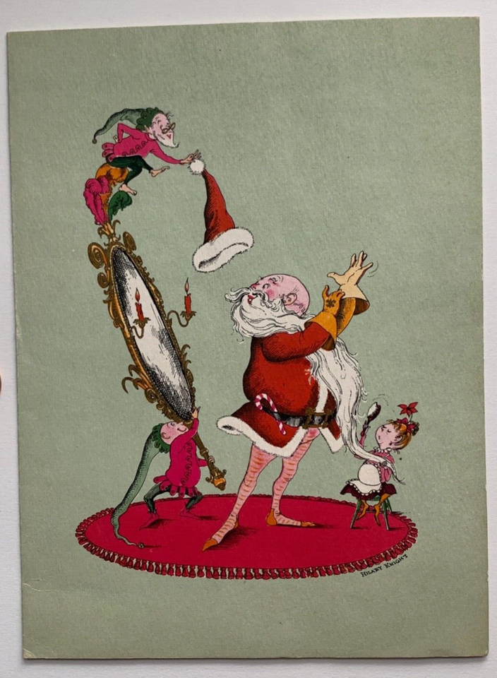 '50s Original Signed Hilary Knight CHRISTMAS CARD eloise print book ...